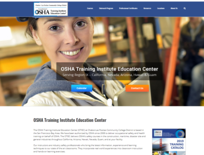 OSHA Training Institute Education Center 2020 Schedule Now Available ...