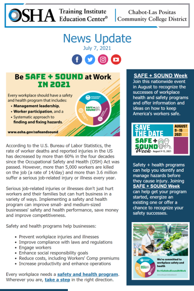 News and Updates – OSHA Safety Compliance Training for the Workplace in ...