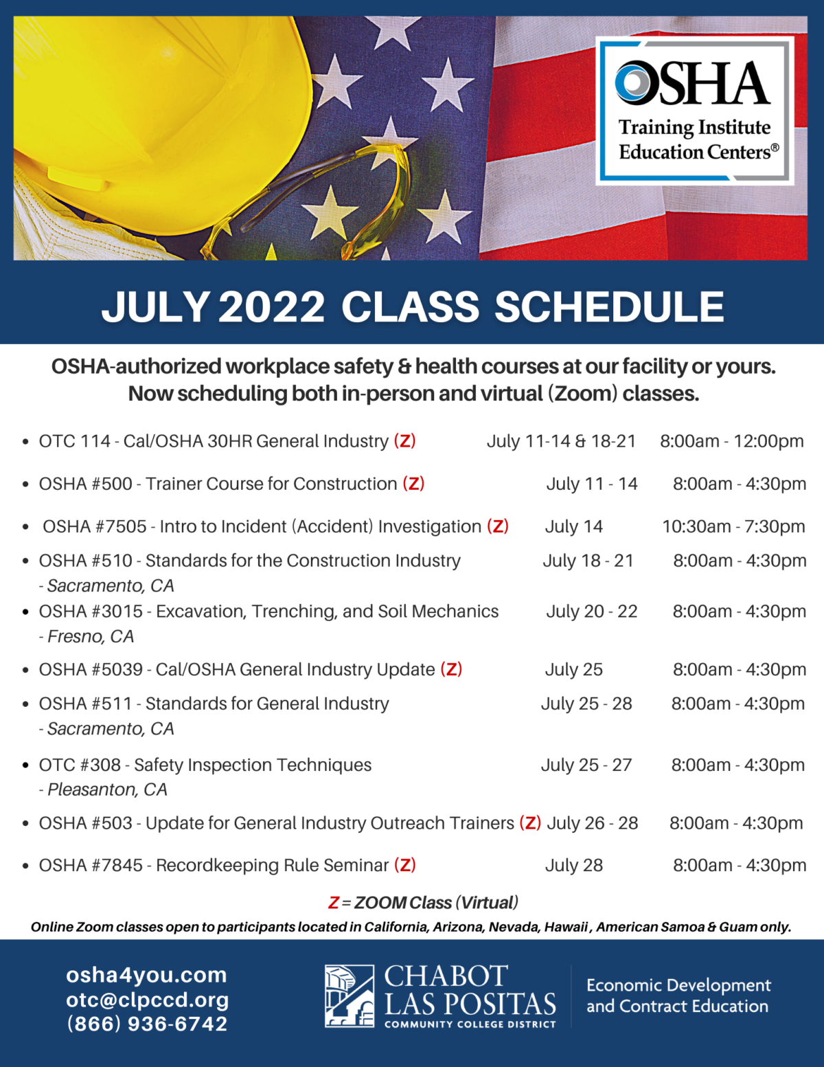 OSHA Safety Compliance Training for the Workplace in California Nevada ...