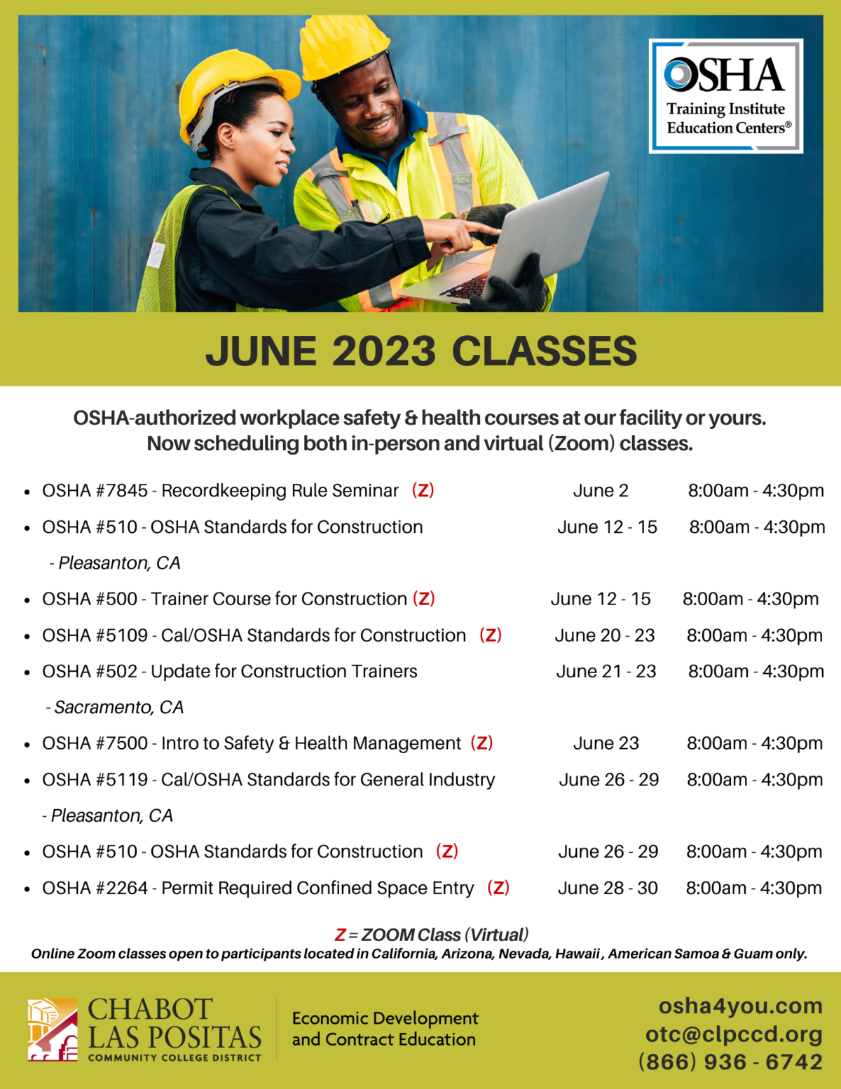 Home - OSHA Authorized Safety Training for the Workplace in California Nevada Arizona Hawaii and ...