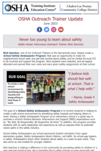 Outreach Program News - OSHA Authorized Safety Training for the Workplace in California Nevada ...