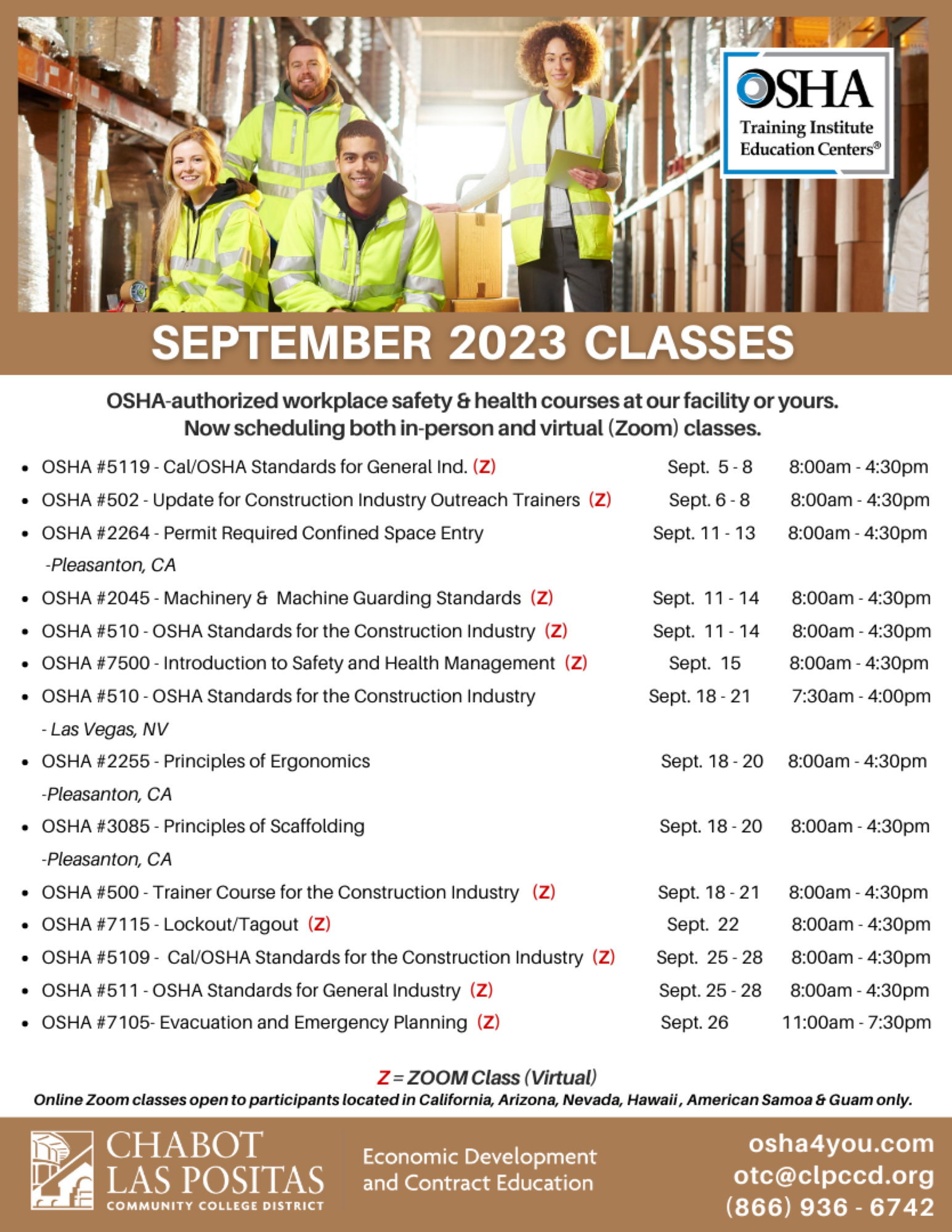 Home - OSHA Authorized Safety Training for the Workplace in California Nevada Arizona Hawaii and ...